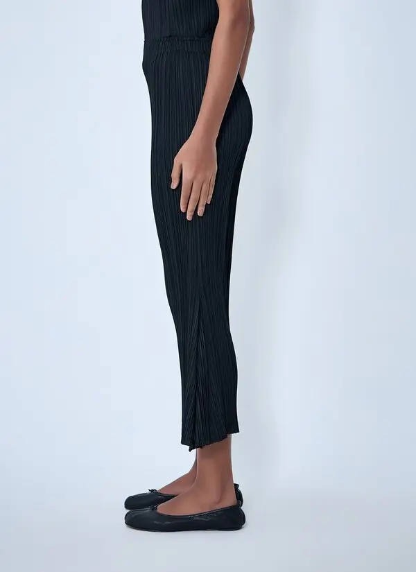 PLEATS PLEASE BY ISSEY MIYAKE Mid Rise Wide Leg Pleated Trousers