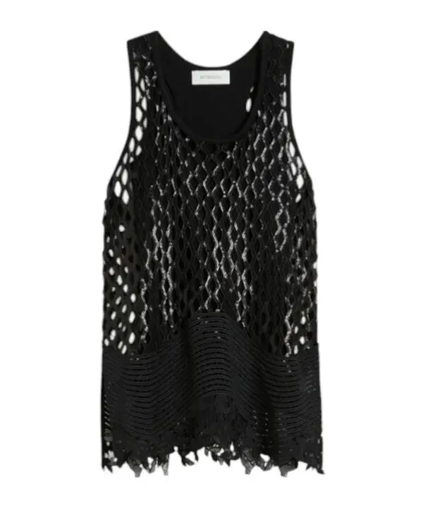 Sportmax Sequin-embellished Open-knit Top