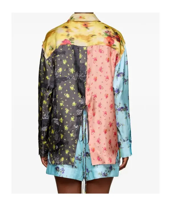 GANNI Printed Silk Shirt