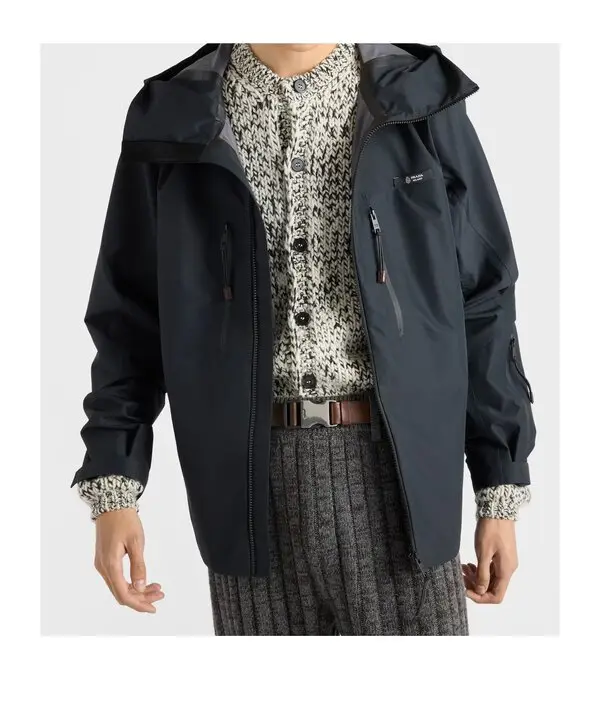 Prada Zip-up Hooded Jacket - Black