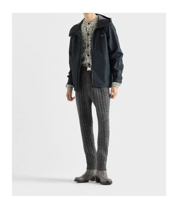 Prada Zip-up Hooded Jacket - Black