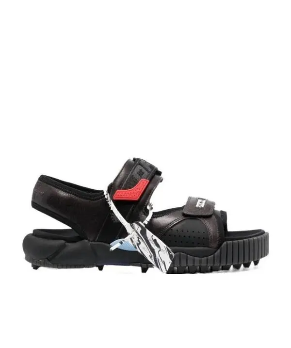 Off-White Odsy Logo Strap Sandals - Black