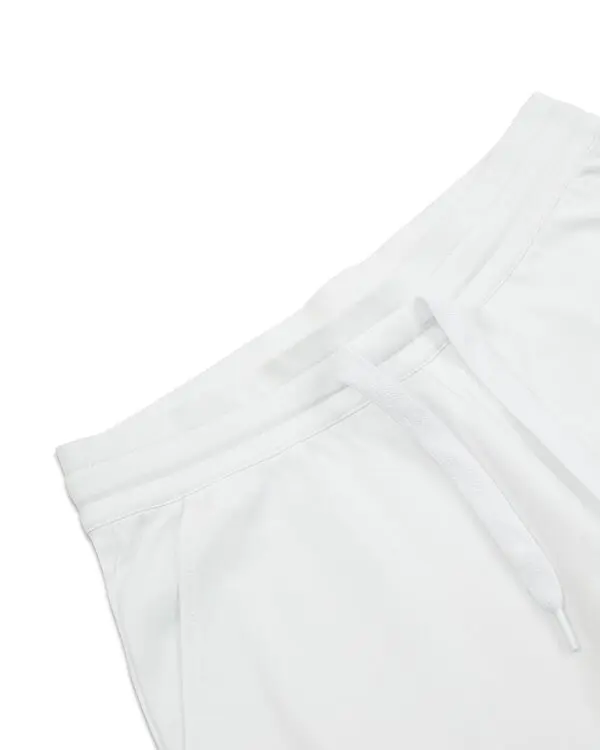 EA7 Logo Printed Drawstring Sweatpants - White