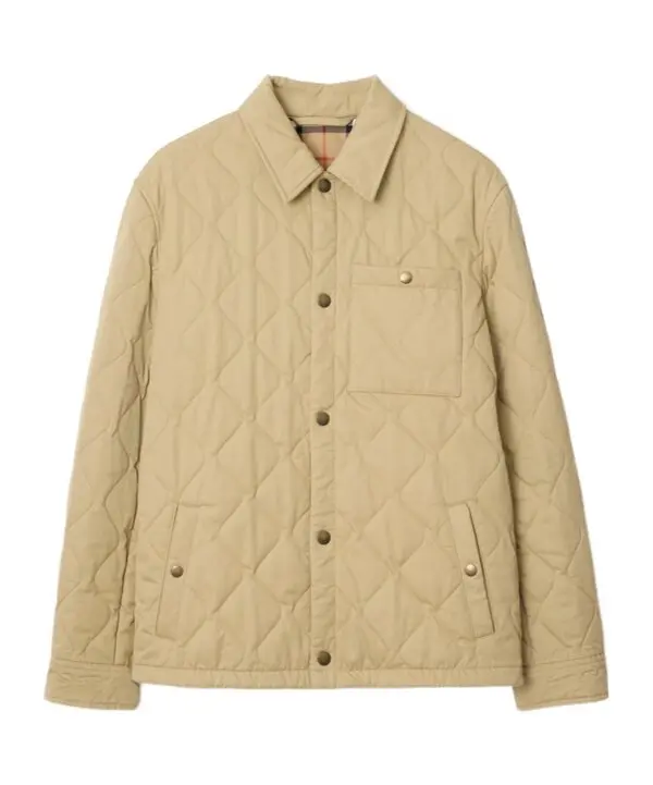 Burberry Long Sleeved Quilted Gabardine Jacket - Hamper