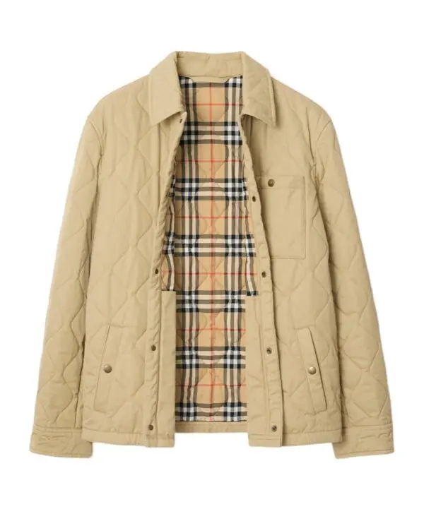 Burberry Long Sleeved Quilted Gabardine Jacket - Hamper