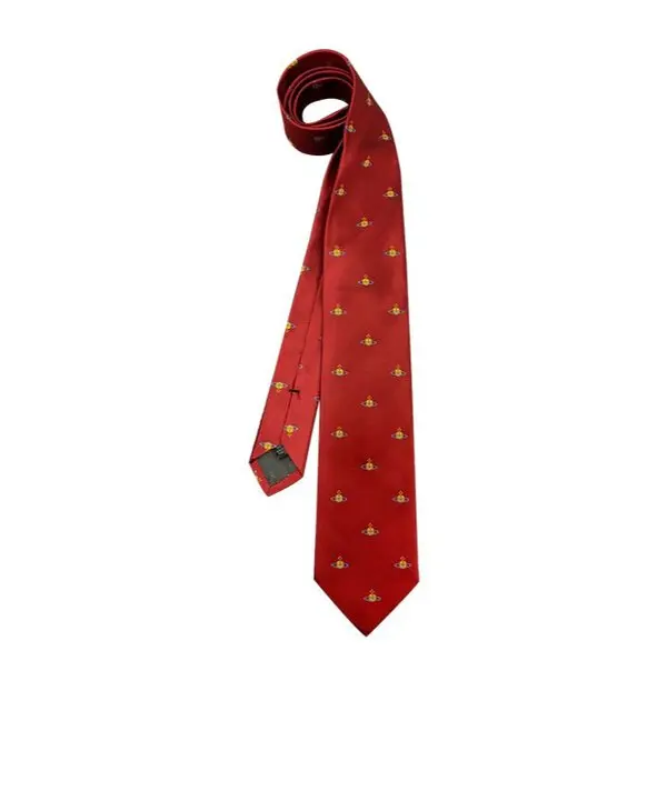 VIVIENNE WESTWOOD Orb Pattern Neck Tie - Red