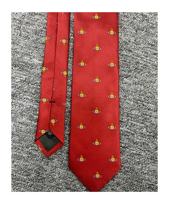 VIVIENNE WESTWOOD Orb Pattern Neck Tie - Red