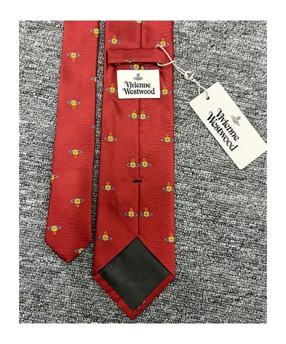 VIVIENNE WESTWOOD Orb Pattern Neck Tie - Red