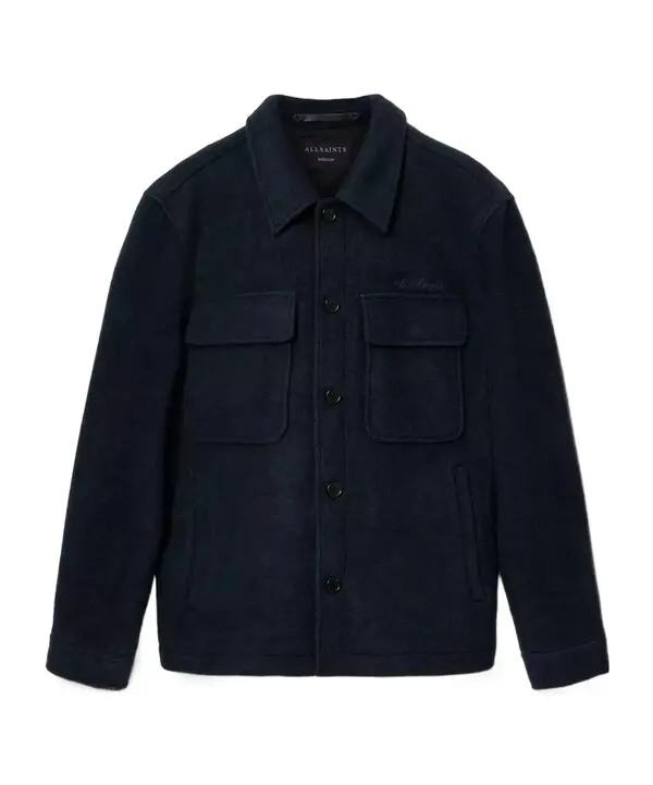 ALLSAINTS Cayson Patch-pocket Jacket - Dark Navy