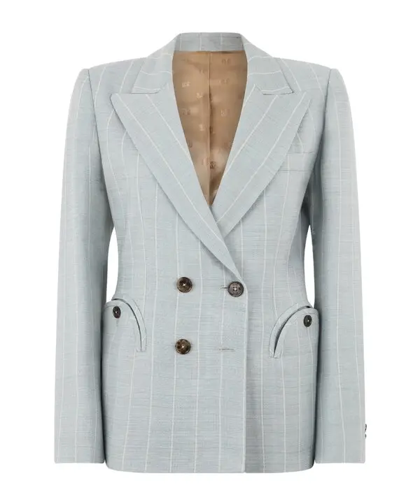 BLAZÉ MILANO Pinstripe Double-breasted Blazer