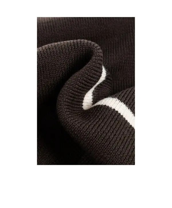 Moschino Embroidery Striped Scarf - Brown