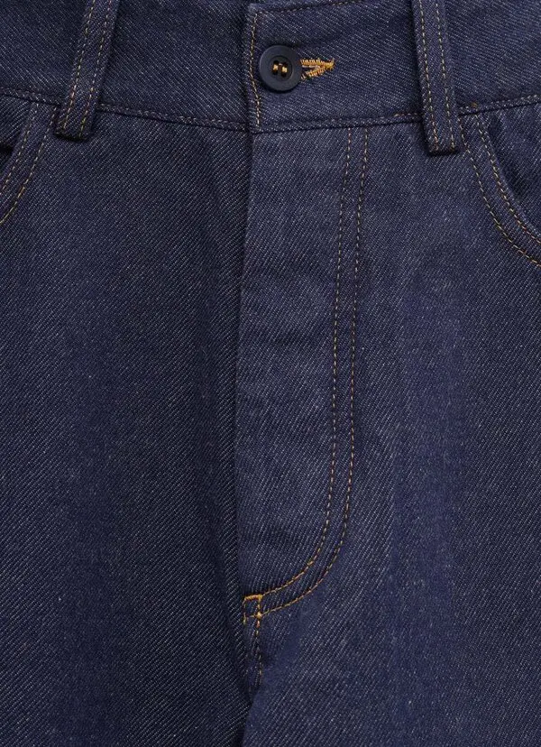 BASERANGE Contrasting Zip-fastening Jeans - Black