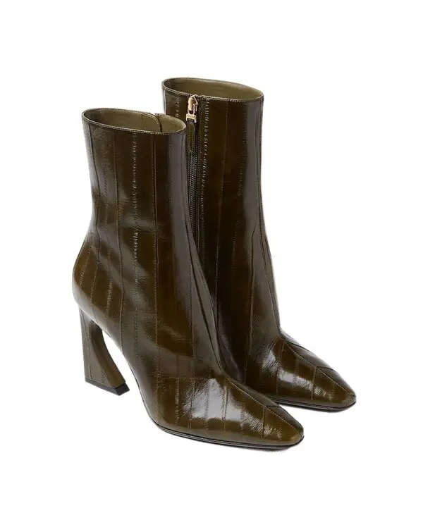 Fendi Arco Pointed-toe Ankle Boots - Brown