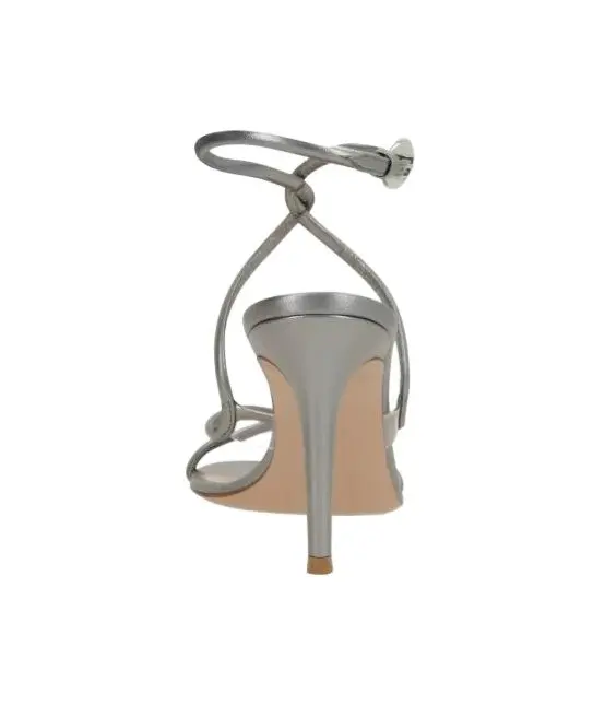 GIANVITO ROSSI Knotted-buckle Heeled Sandals - Gray