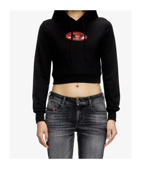 DIESEL® Cropped Long Sleeve Hoodie