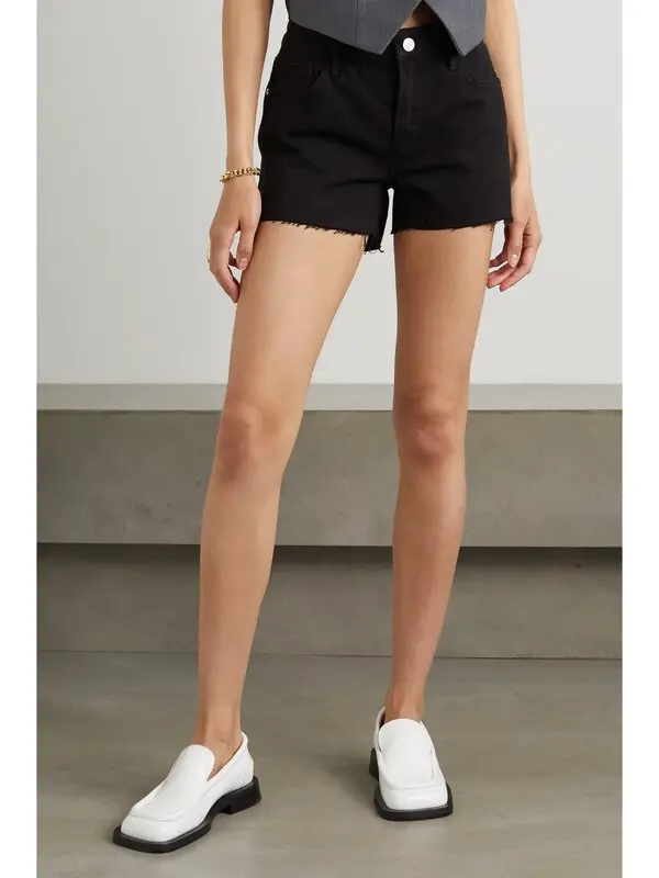 FRAME Frayed Denim Shorts