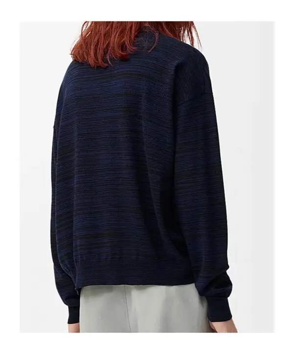Loewe Striped Logo Polo Sweater - Black