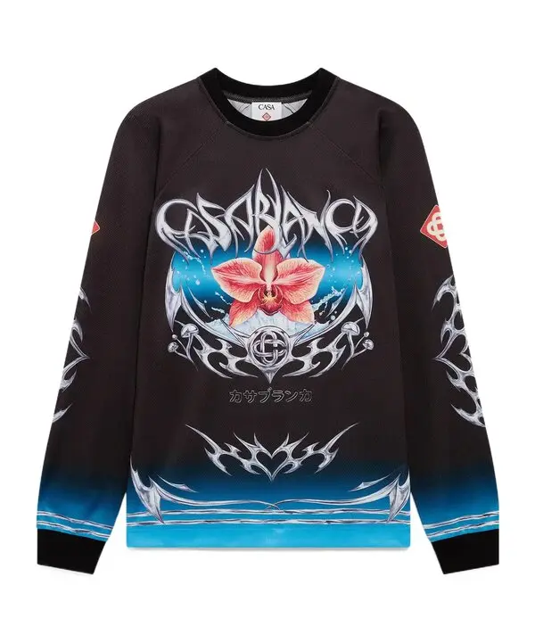 Casablanca Long-sleeved Graphic Print T-shirt