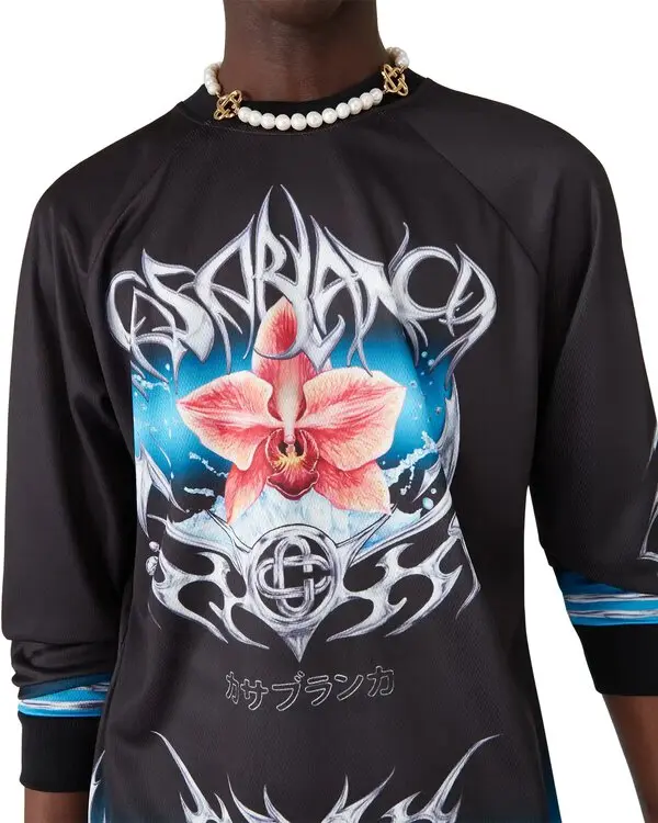 Casablanca Long-sleeved Graphic Print T-shirt