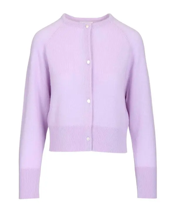 FORTE_FORTE Crew Neck Buttoned Cardigan