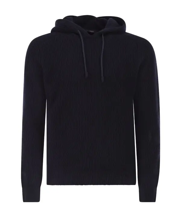 Tagliatore Knitted Hooded Jumper - Black