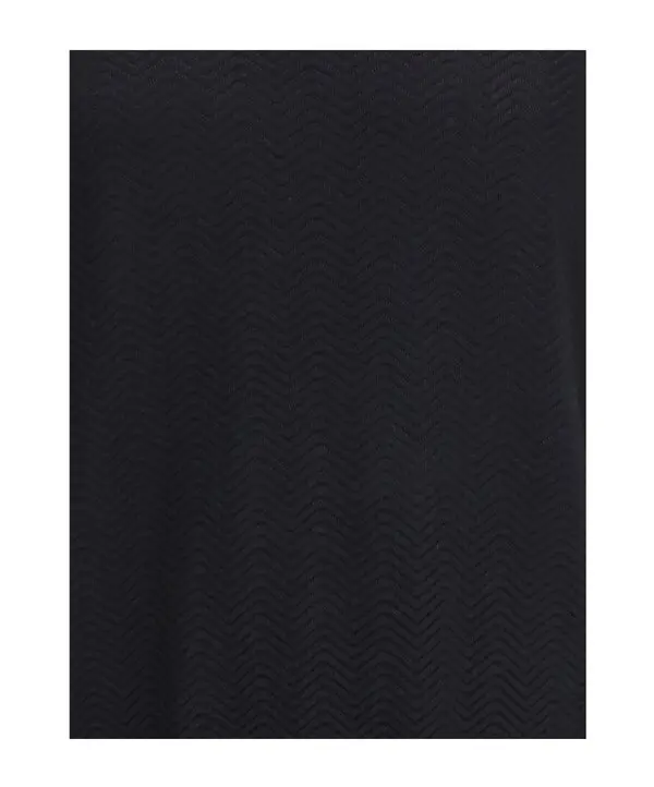 Giorgio Armani Textured Knit Short-sleeve Sweater - Black