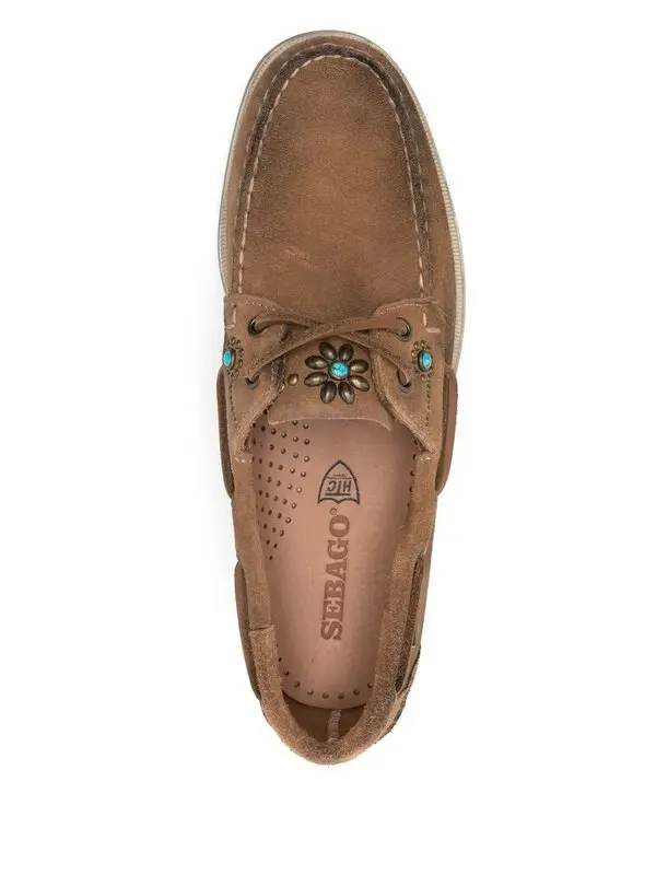 SEBAGO Embellished Suede Loafers