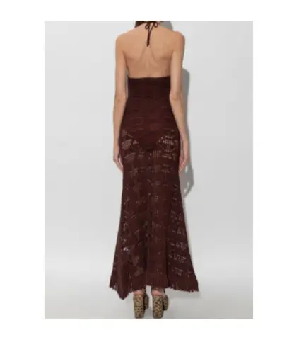 Etro Crochet Effect Halterneck Maxi Dress