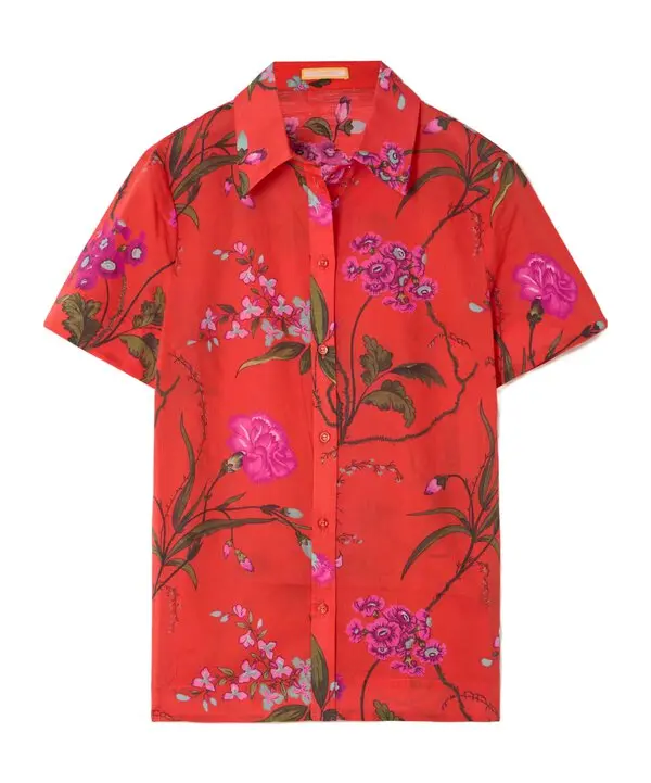 Erdem Swinbrook Printed Shirt - Red