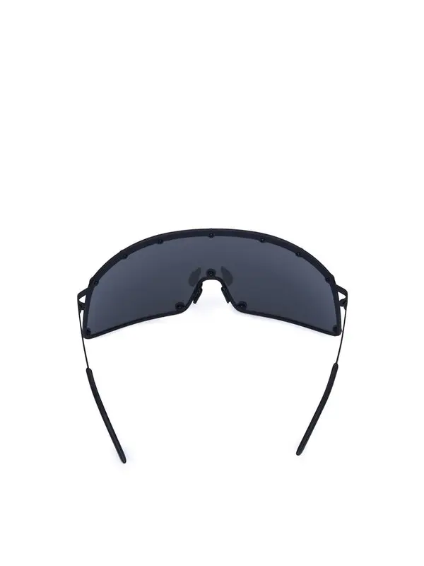 Rick Owens Shield-style Stainless Steel Frame Sunglasses - Blue