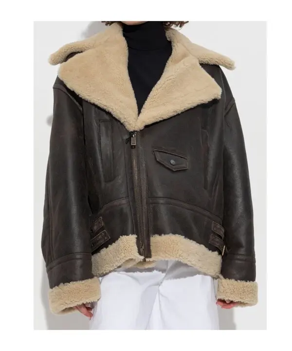 Dsquared2 Zip-up Shearling Jacket