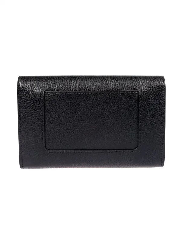 Mulberry Darley Logo Engraved Medium Wallet - Black
