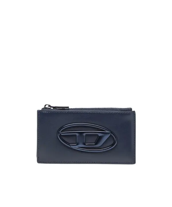 DIESEL® 1dr Logo-plaque Cardholder - Blue