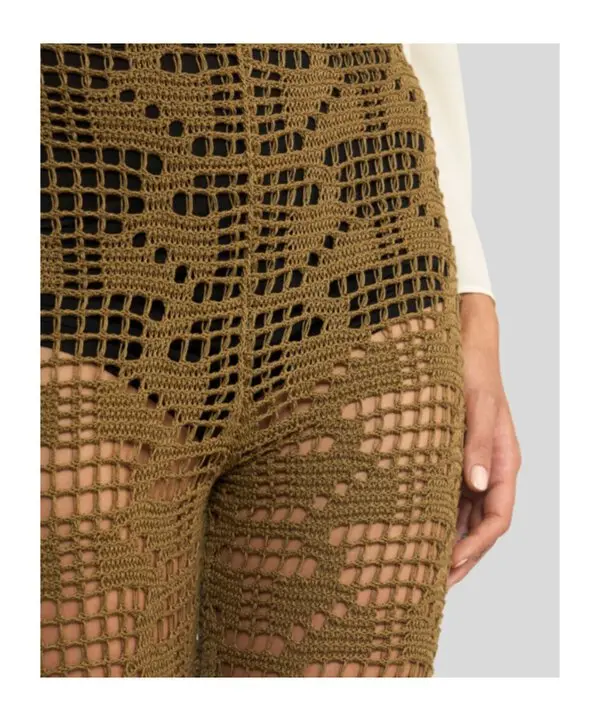 Etro Knitted Trousers With Tassels - Camel