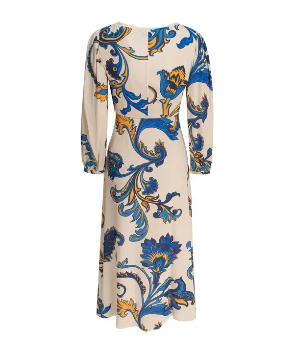Etro Paisley Printed V-neck Midi Dress