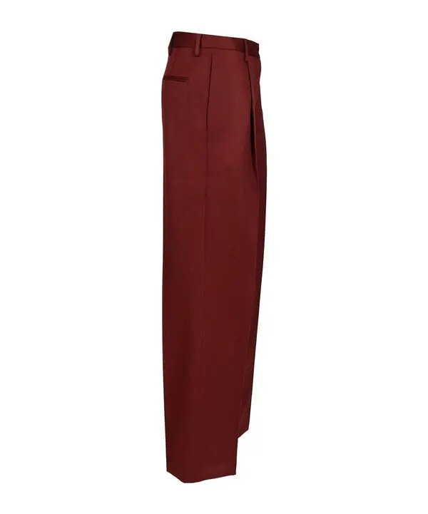 Dries Van Noten Straight-leg Pleated Trousers - Brown