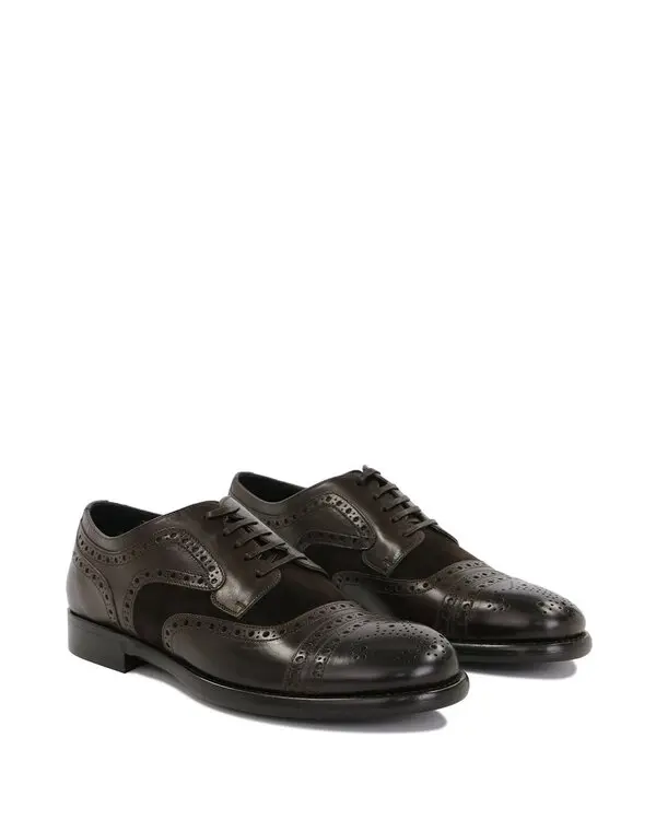 Dolce & Gabbana Brown Lace-up Derby Shoes