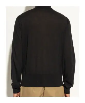 Versace Collared Button-up Cardigan - Black