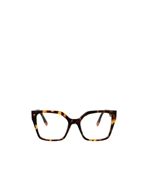 Fendi Eyeglasses Square Frame Tortoiseshell Full Rim - Black
