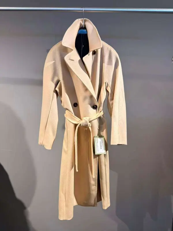 Max Mara Belted Lapel Collar Coat