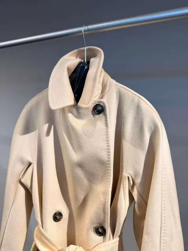 Max Mara Belted Lapel Collar Coat