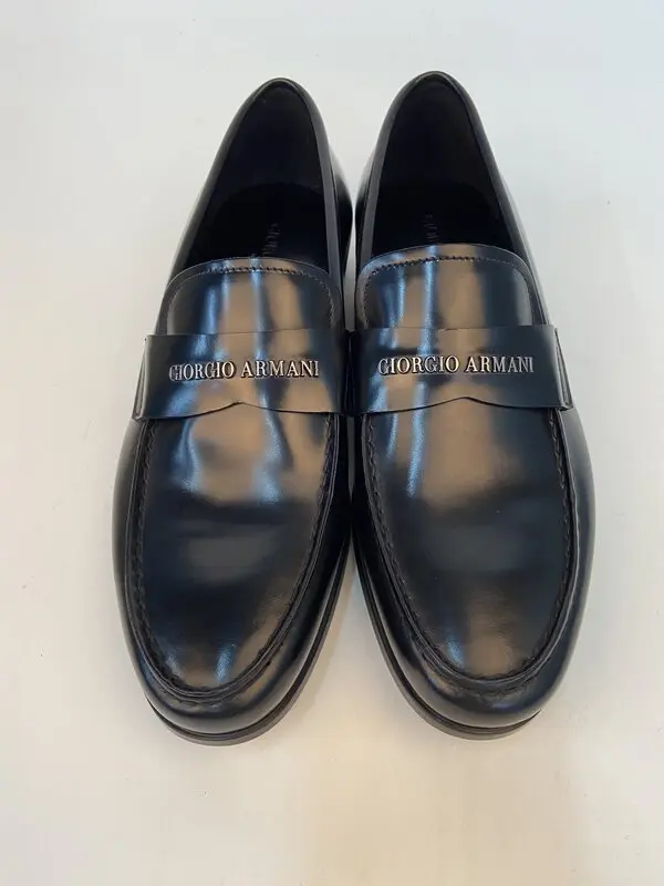 Giorgio Armani Logo Loafers
