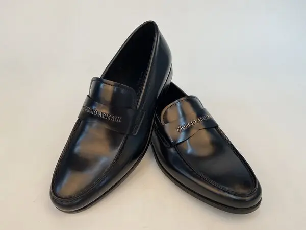 Giorgio Armani Logo Loafers