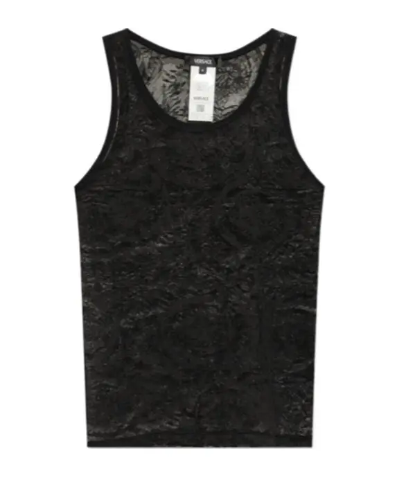 Versace Sleeveless Laced Vest - Black