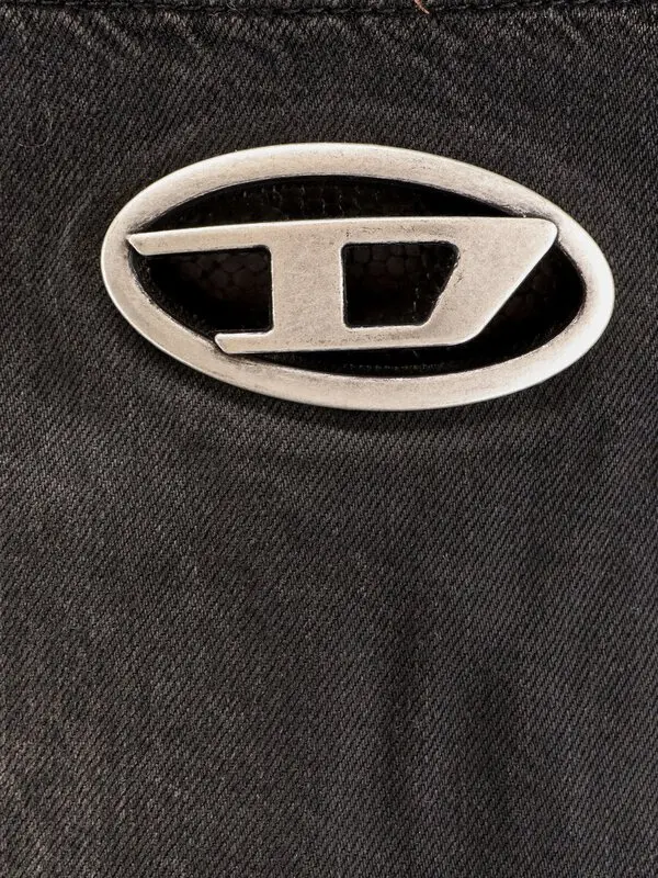 DIESEL® Logo Plaque Mini Skirt - Black