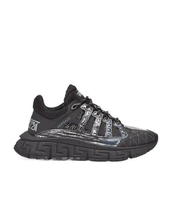Versace Trigreca Lace-up Sneakers - Black
