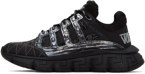 Versace Trigreca Lace-up Sneakers - Black