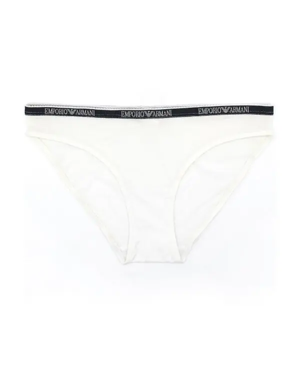 Emporio Armani Logo Detail Panties - White