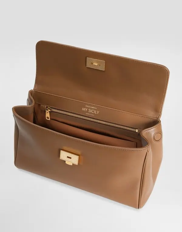 Dolce & Gabbana Sicily Foldover Top Tote Bag - Brown
