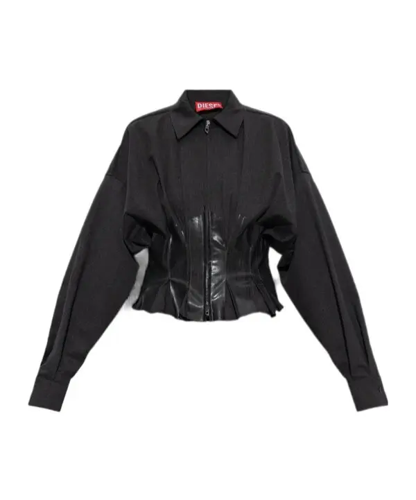 DIESEL® Zip Pleated Jacket With Button Cuffs